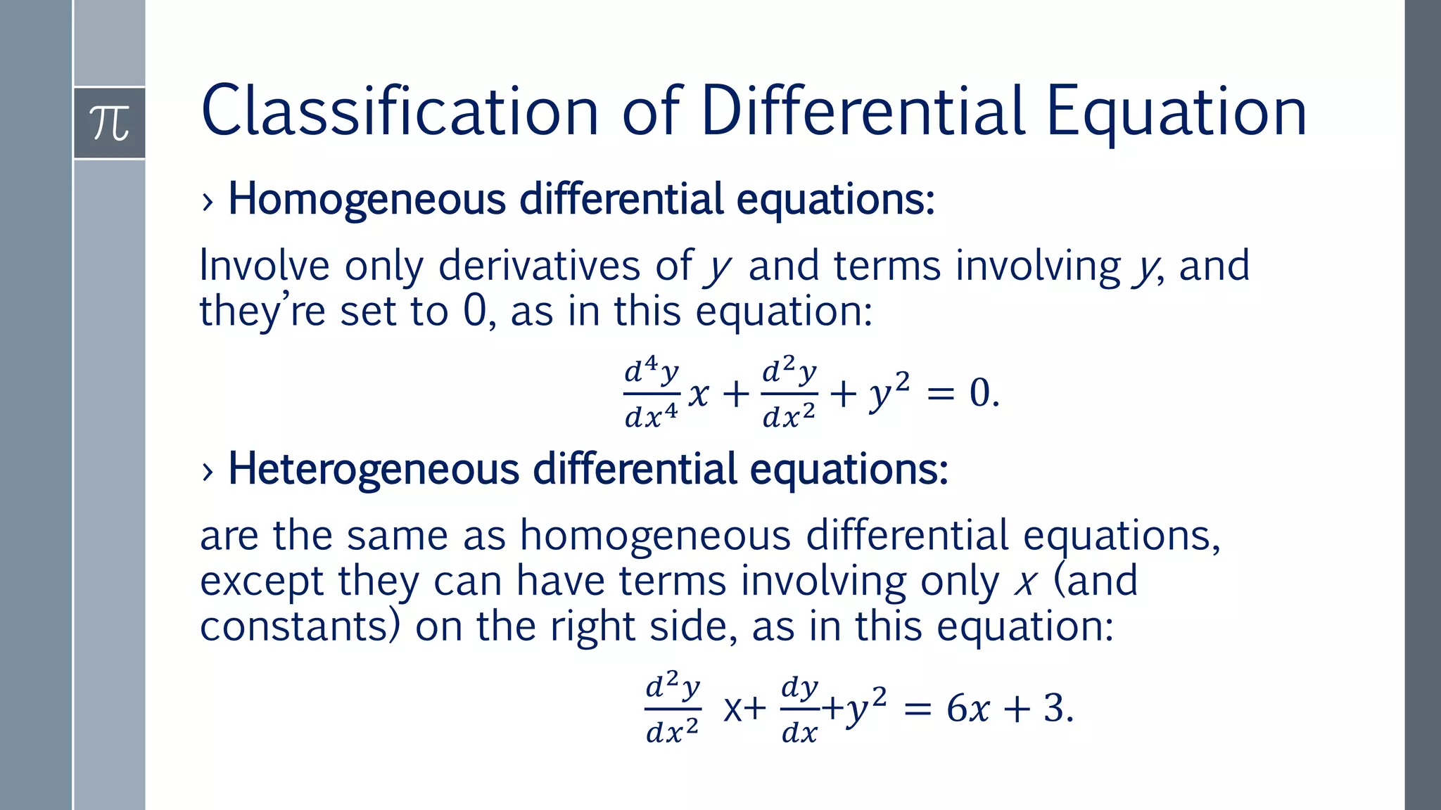 Differential equation and its order and degree | PPTX