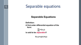 Differential equation and its order and degree | PPTX