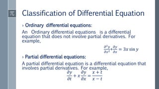 Differential equation and its order and degree | PPTX