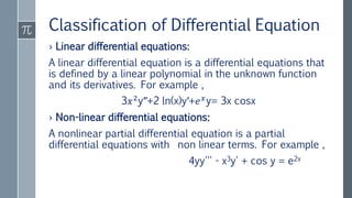 Differential equation and its order and degree | PPTX