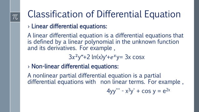 Differential equation and its order and degree | PPTX | Physics | Science