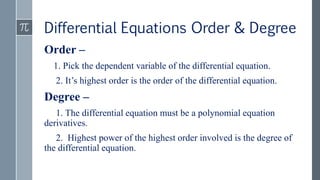 Differential equation and its order and degree | PPTX