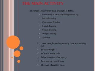 Warm Up, Main Activity And Cooldown 1º ESO Secciones | PPT | Fitness ...