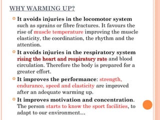 Warm up, main activity and cooldown | PPT