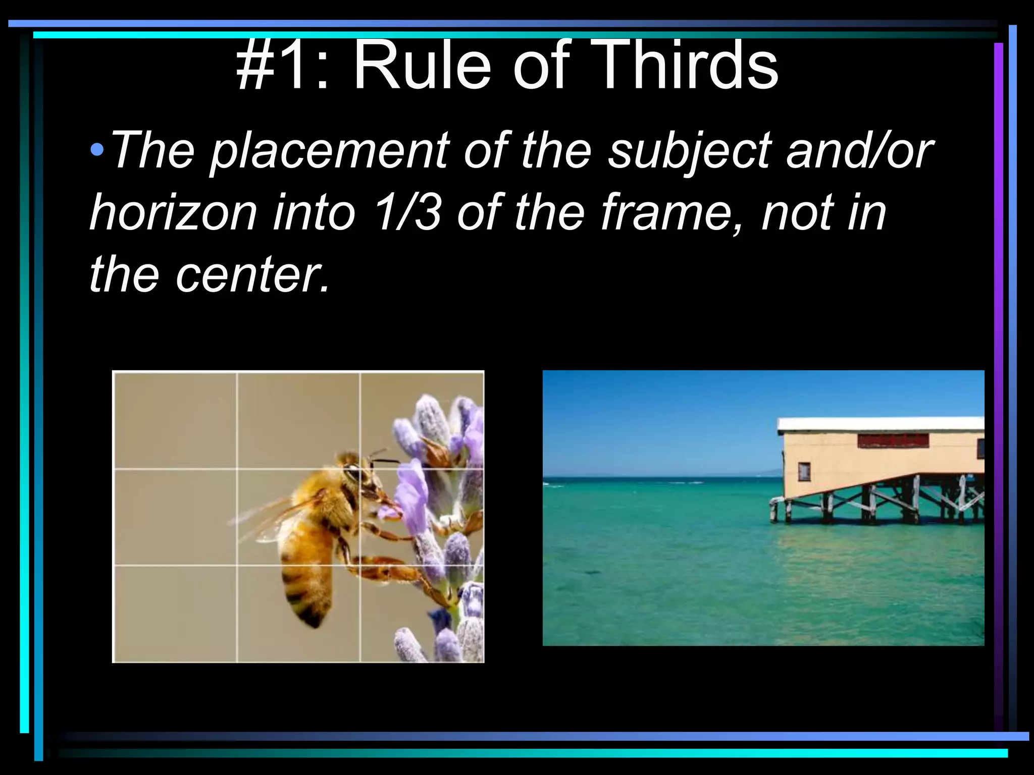 photo warm ups rule of thirds | PPT