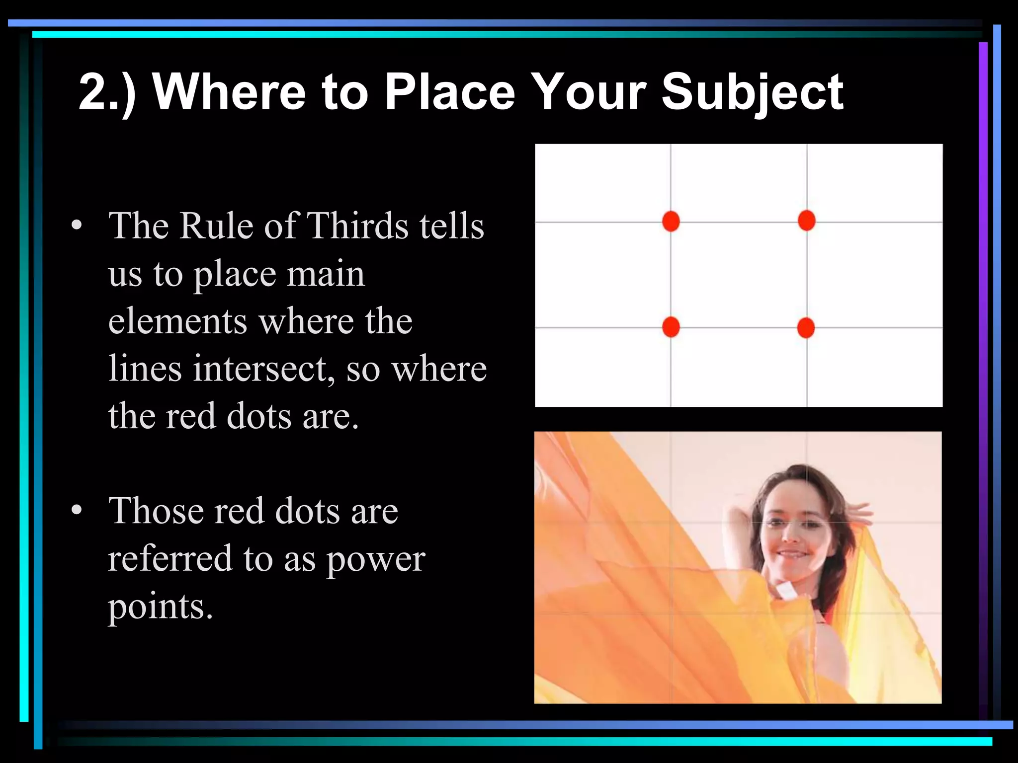 photo warm ups rule of thirds | PPT