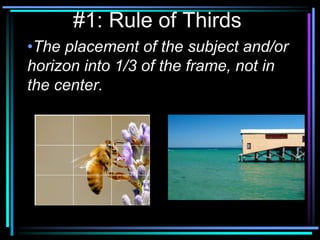 photo warm ups rule of thirds | PPT