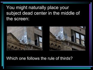 photo warm ups rule of thirds | PPTX