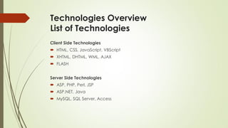 1 web technologies | PDF | Computer Networking | Computing