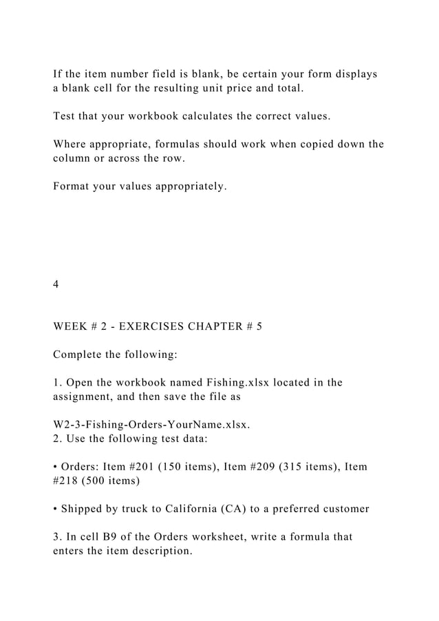 1 WEEK # 2 - EXERCISES CHAPTER # 5 Exercise 2 L.docx | Logistics | Business