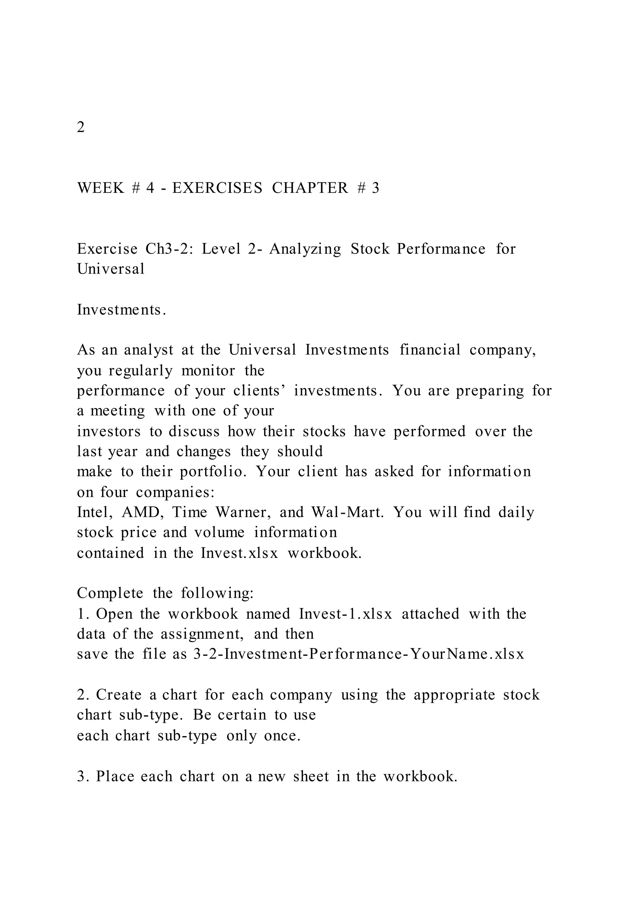 1 WEEK # 4 - EXERCISES CHAPTER # 3 Exercise Ch3-1 | PDF