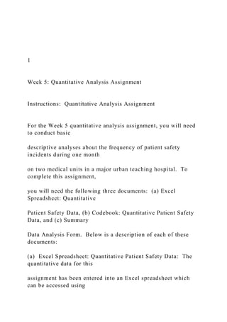 1 Week 5 Quantitative Analysis Assignment Instru.docx
