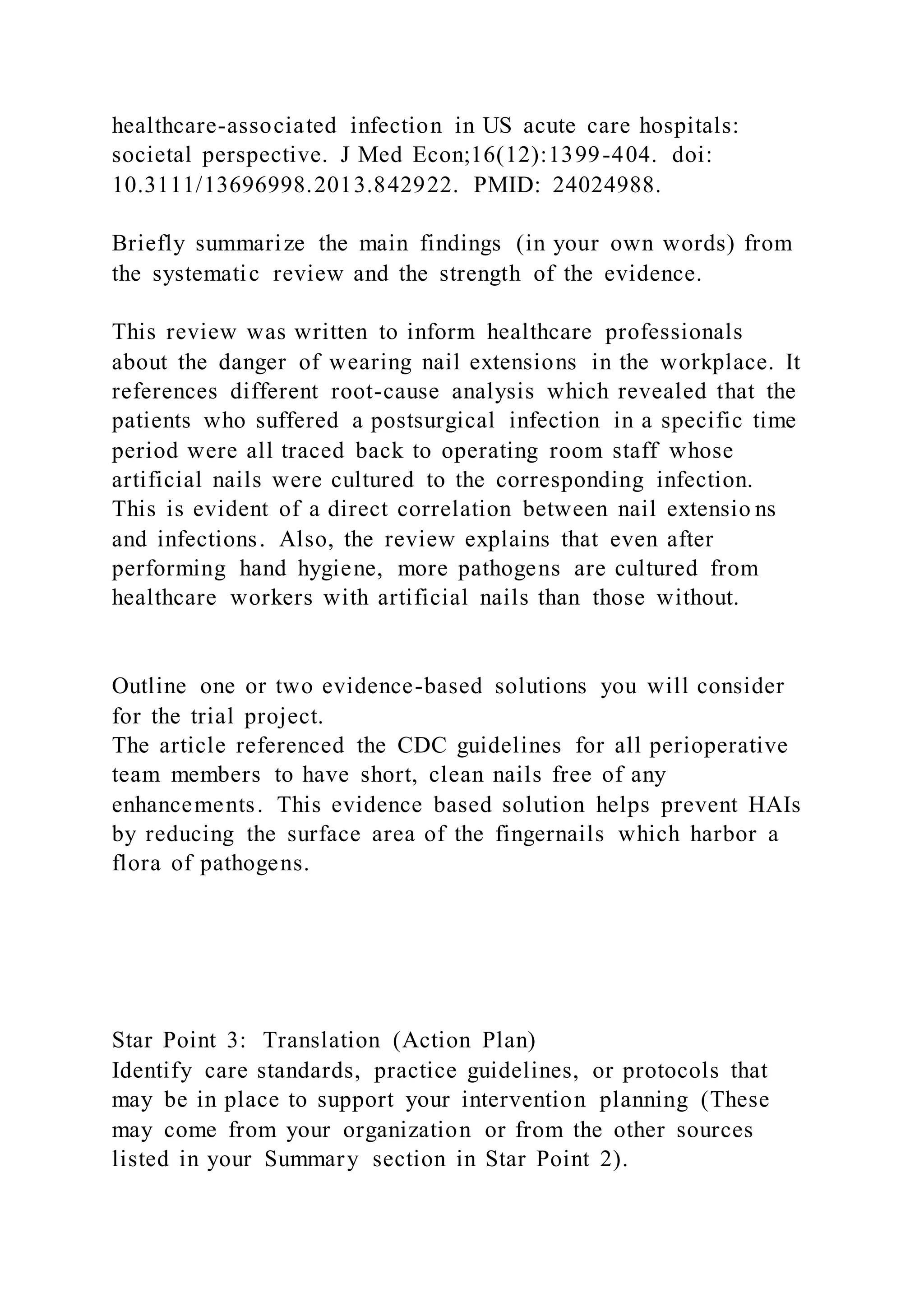 1 week 6 assignment ebp change process form ace star model | DOCX