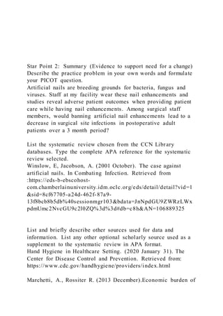 1 week 6 assignment ebp change process form ace star model | DOCX