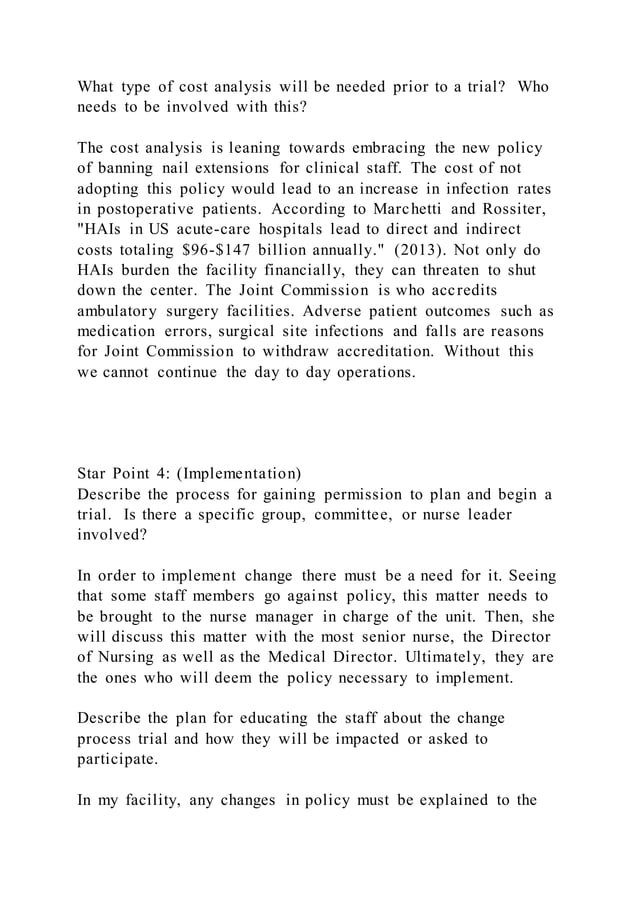 1 week 6 assignment ebp change process form ace star model | DOCX ...