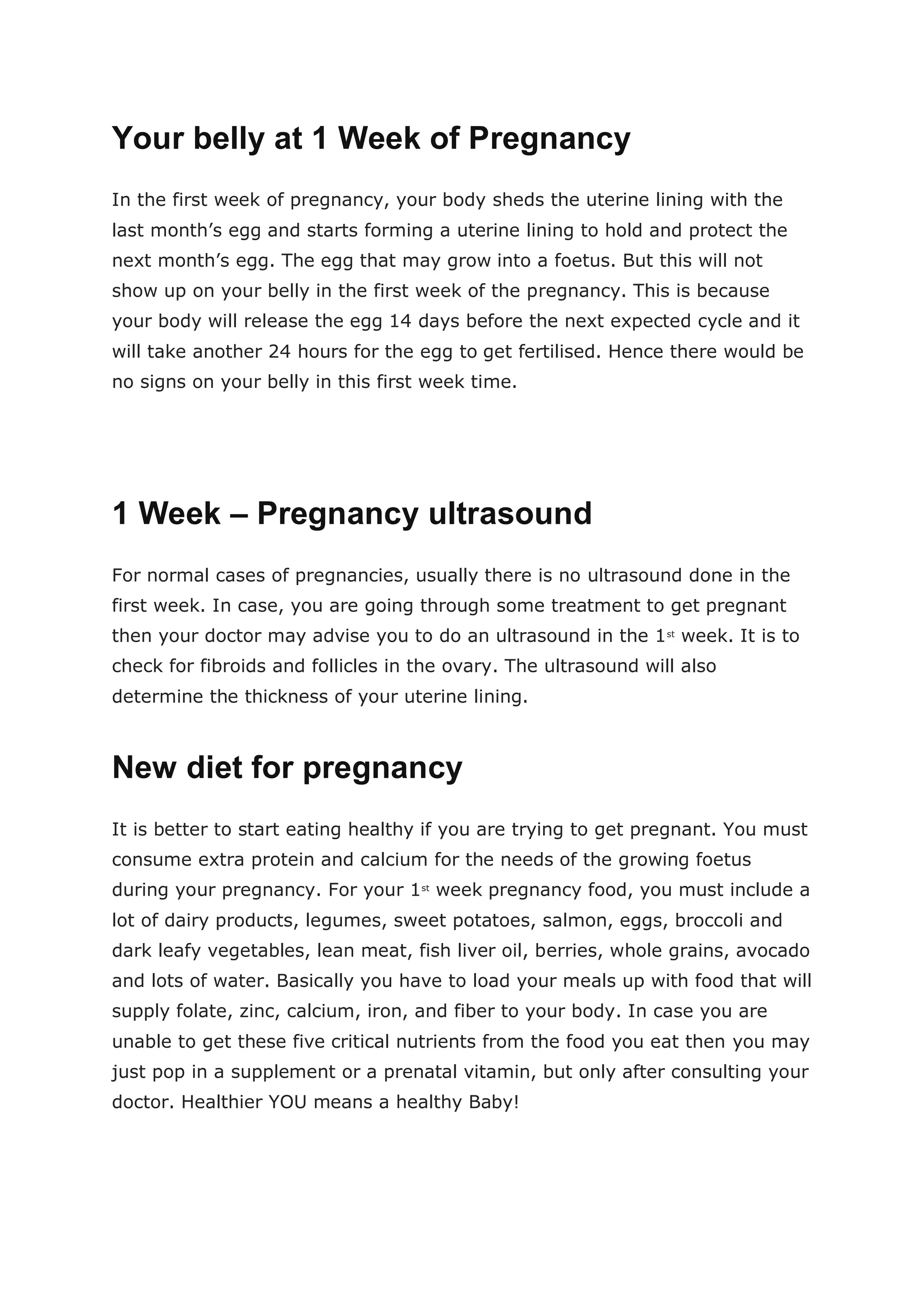 1 week pregnant | PDF