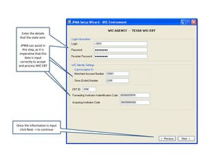 JPMA WIC 1 - Welcome to the JPMA WIC System | PPTX