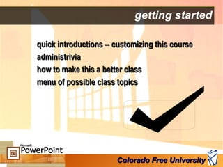 Intro to Microsoft PowerPoint (2007) | PPT | Undergraduate Education ...