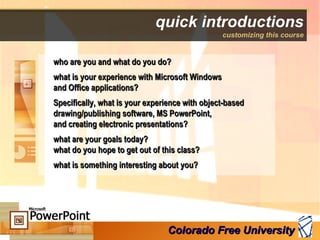 Intro to Microsoft PowerPoint (2007) | PPT | Undergraduate Education ...