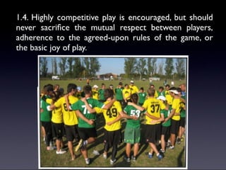 WFDF rules 1-6 of ultimate 2009 | PDF