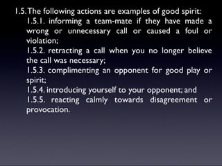 WFDF rules 1-6 of ultimate 2009 | PDF