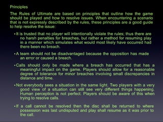 WFDF rules 1-6 of ultimate 2009 | PDF