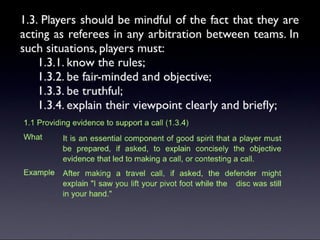 WFDF rules 1-6 of ultimate 2009 | PDF