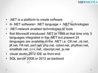 what is .net