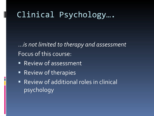 What is Clinical Psychology by Mostafa Ewees | PPT