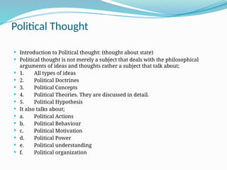 What is Political Thought, an Introduction to Political Thought.pptx
