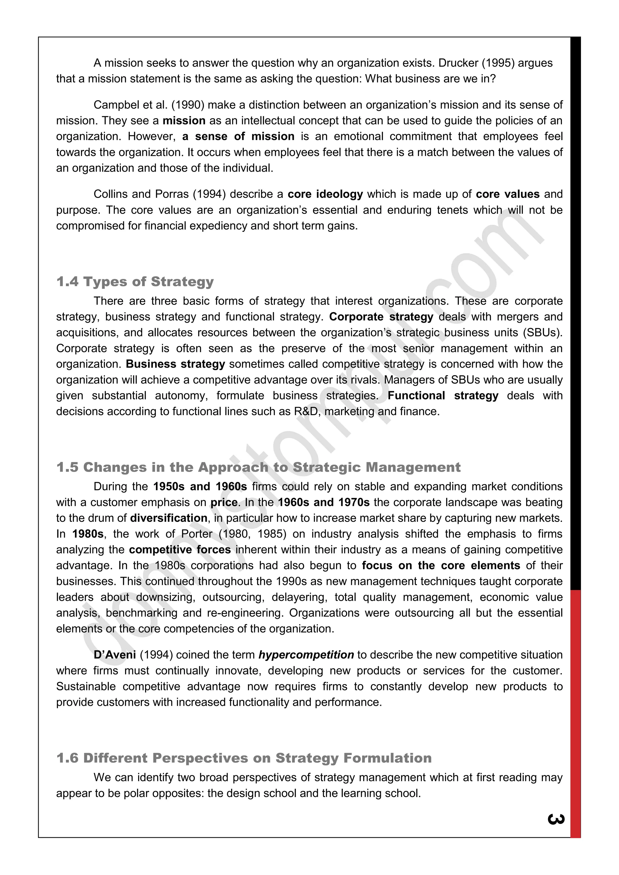 Summary of Chapter 1 What is Strategy - Understanding Strategic Management | PDF