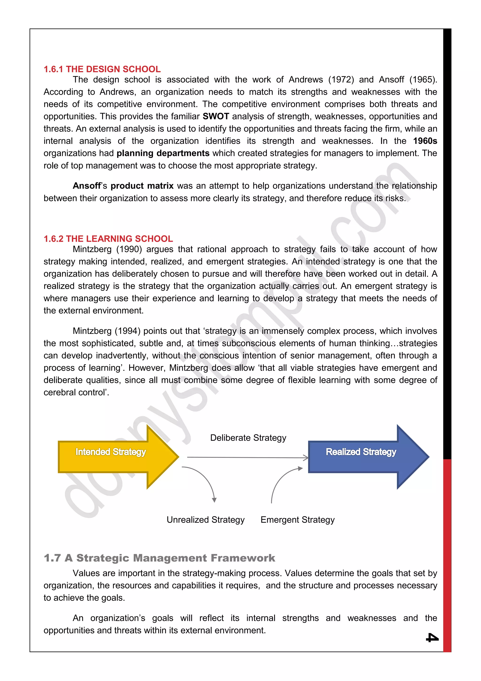 Summary of Chapter 1 What is Strategy - Understanding Strategic Management | PDF