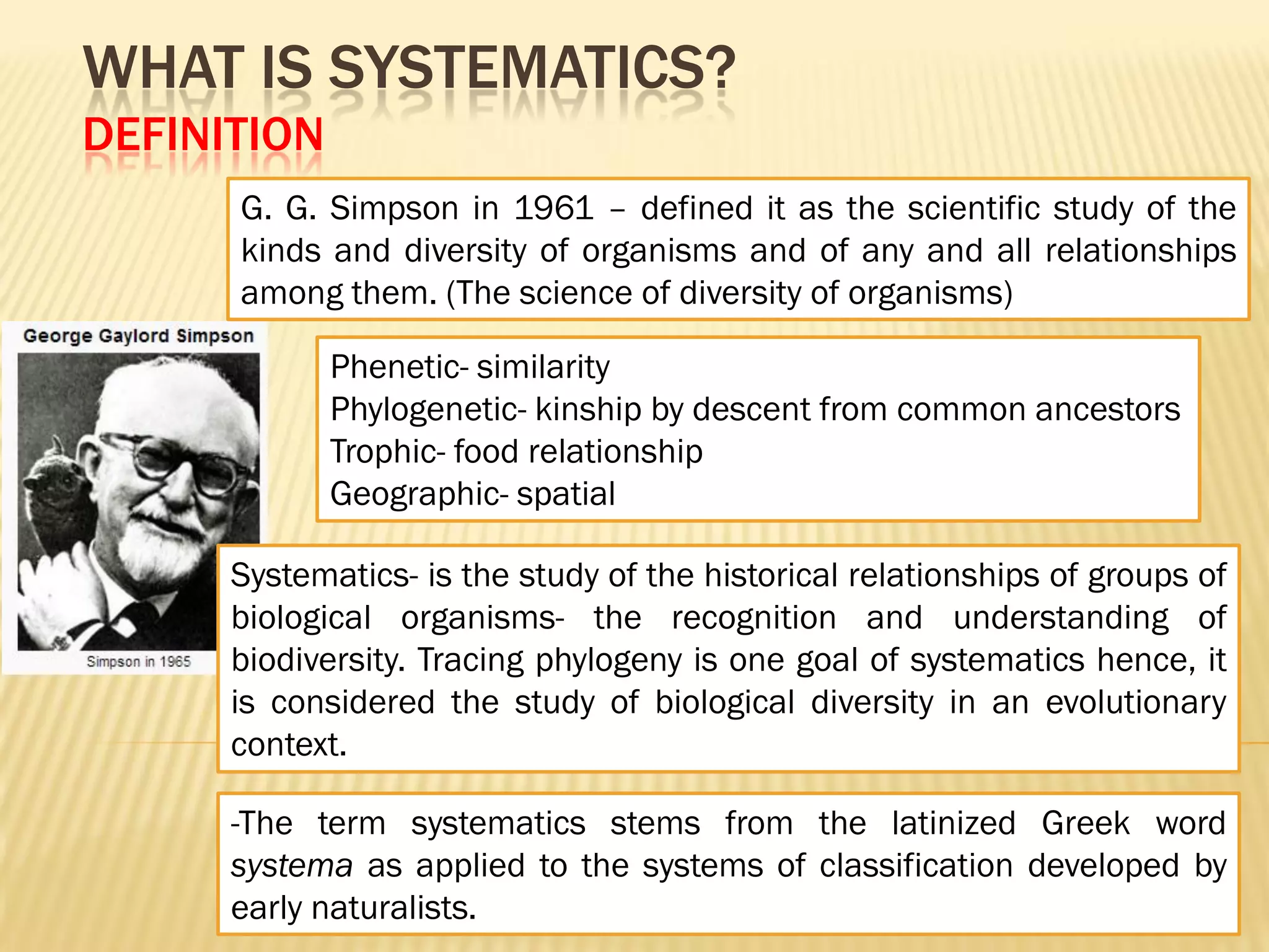 What is Systematics | PDF
