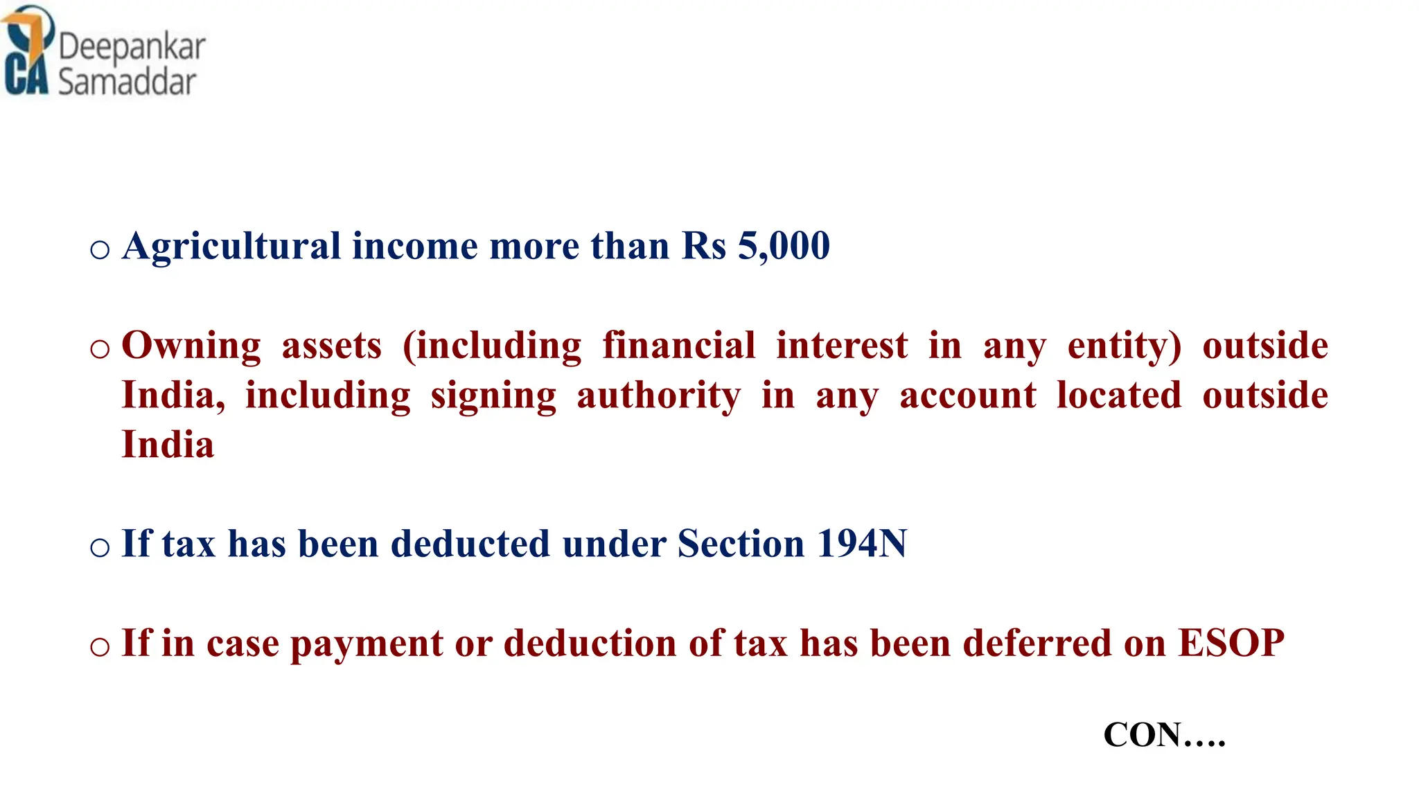 1 Types of ITR forms to be filed for FY 22-23.pptx | Business ...