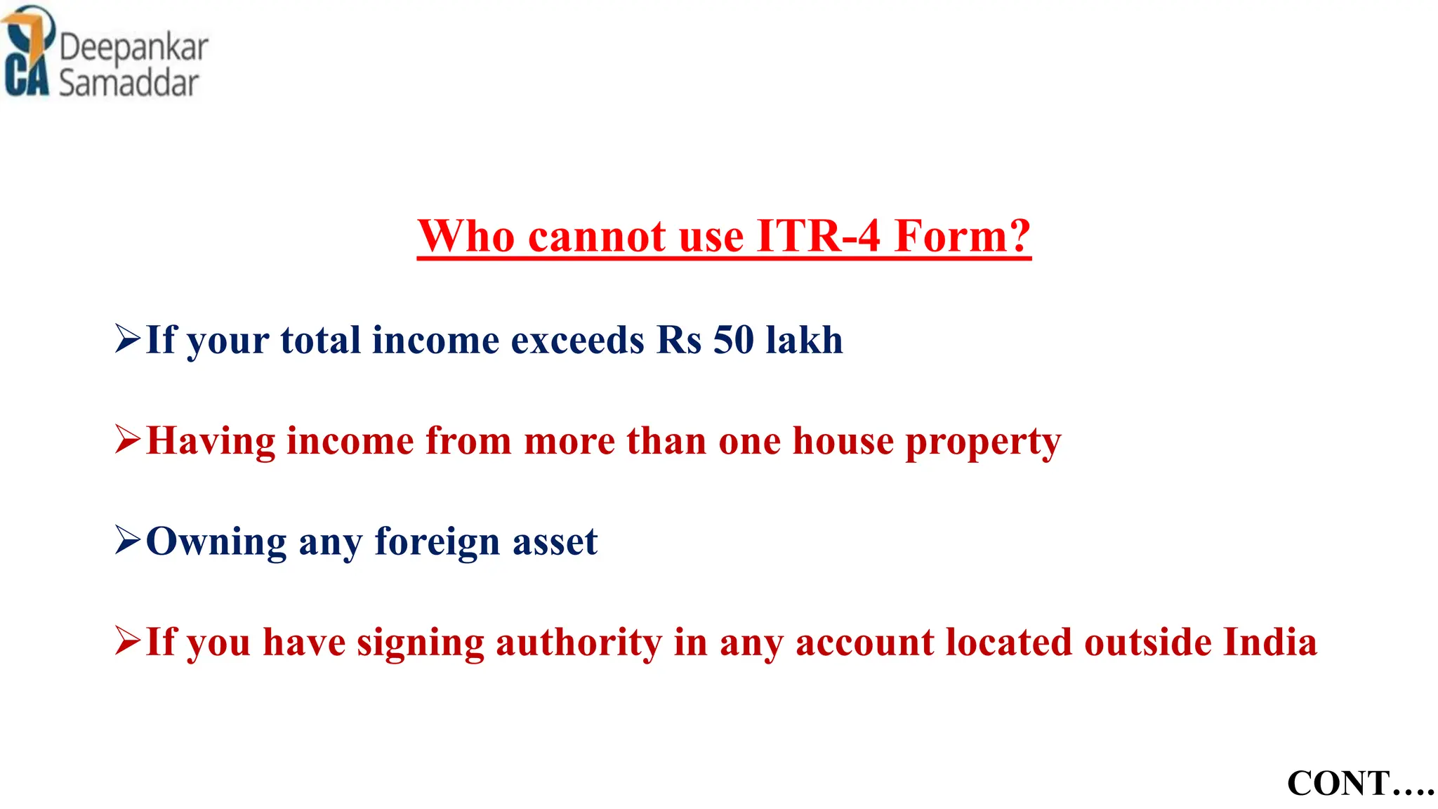 1 Types of ITR forms to be filed for FY 22-23.pptx | Business ...