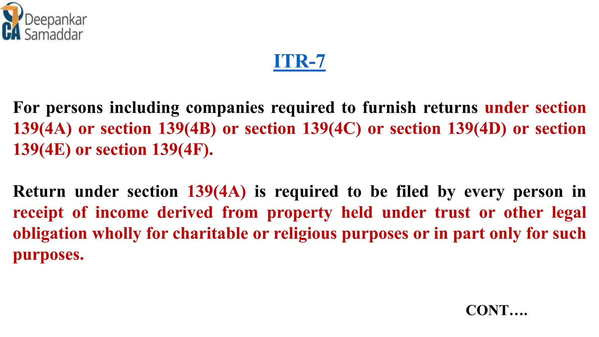 1 Types of ITR forms to be filed for FY 22-23.pptx | Business ...