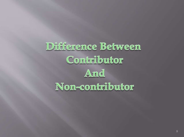 who is-contributor | PPT