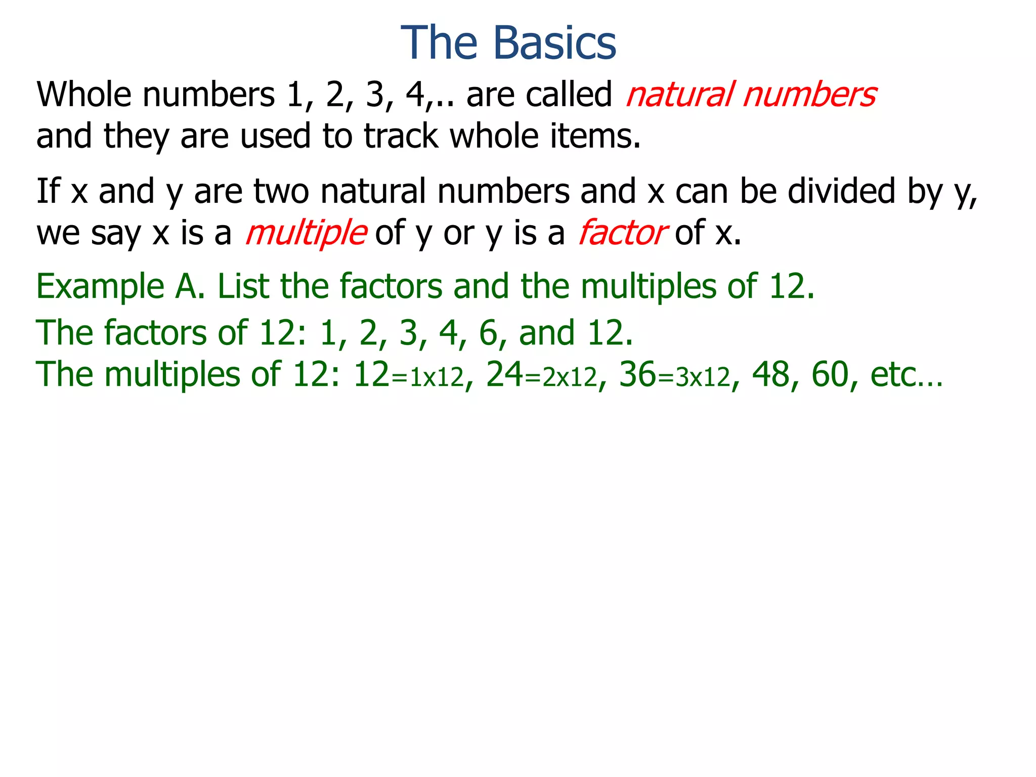 1 whole numbers and arithmetic operations | PPTX