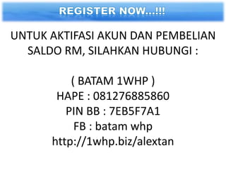 1WHP SUPERBOB INDONESIA - GRATIS DIDAFTARKAN RM55 | PPTX