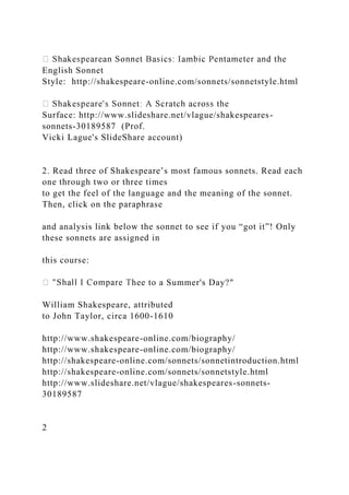 1 William Shakespeare and John Donne .docx | Poetry | Books and Literature