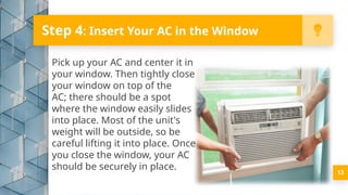 Window Aircon Installation Presentation (Steps and Tools) | PPTX