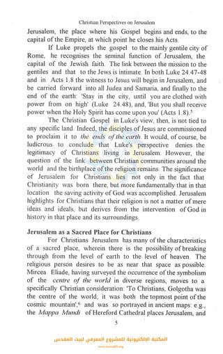 Christian Perspectives on Jerusalem. | PDF