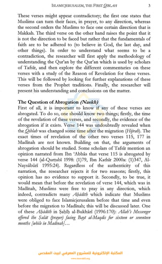 ISLAMICJERUSALEM THE FIRST QIBLAH | PDF