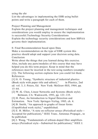 1Within the EHR[footnoteRef1] [1 ] [Student Name Removed.docx | IT and Internet Support | Internet