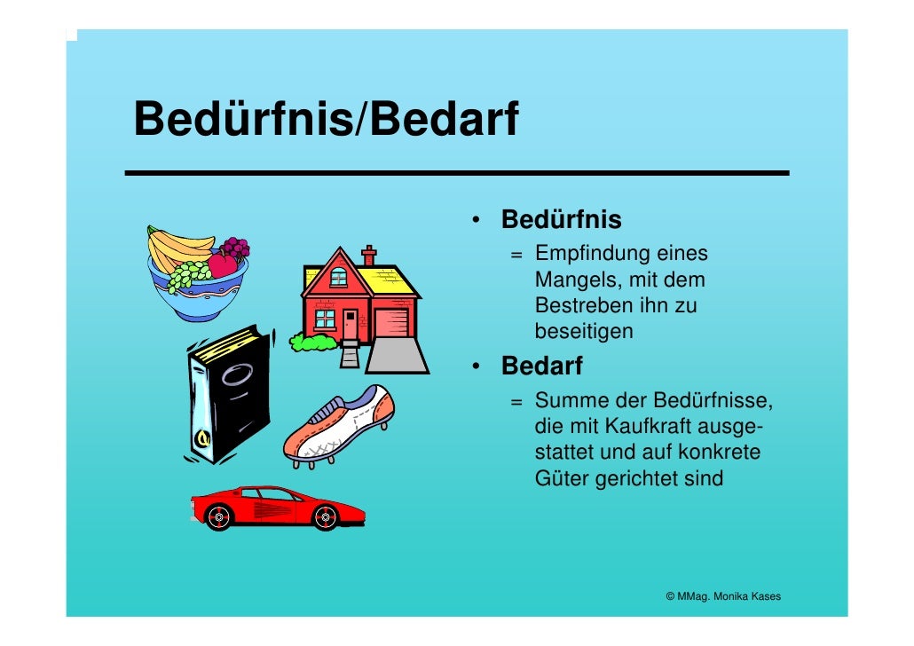 Wirtschaft - Bedürfnisse