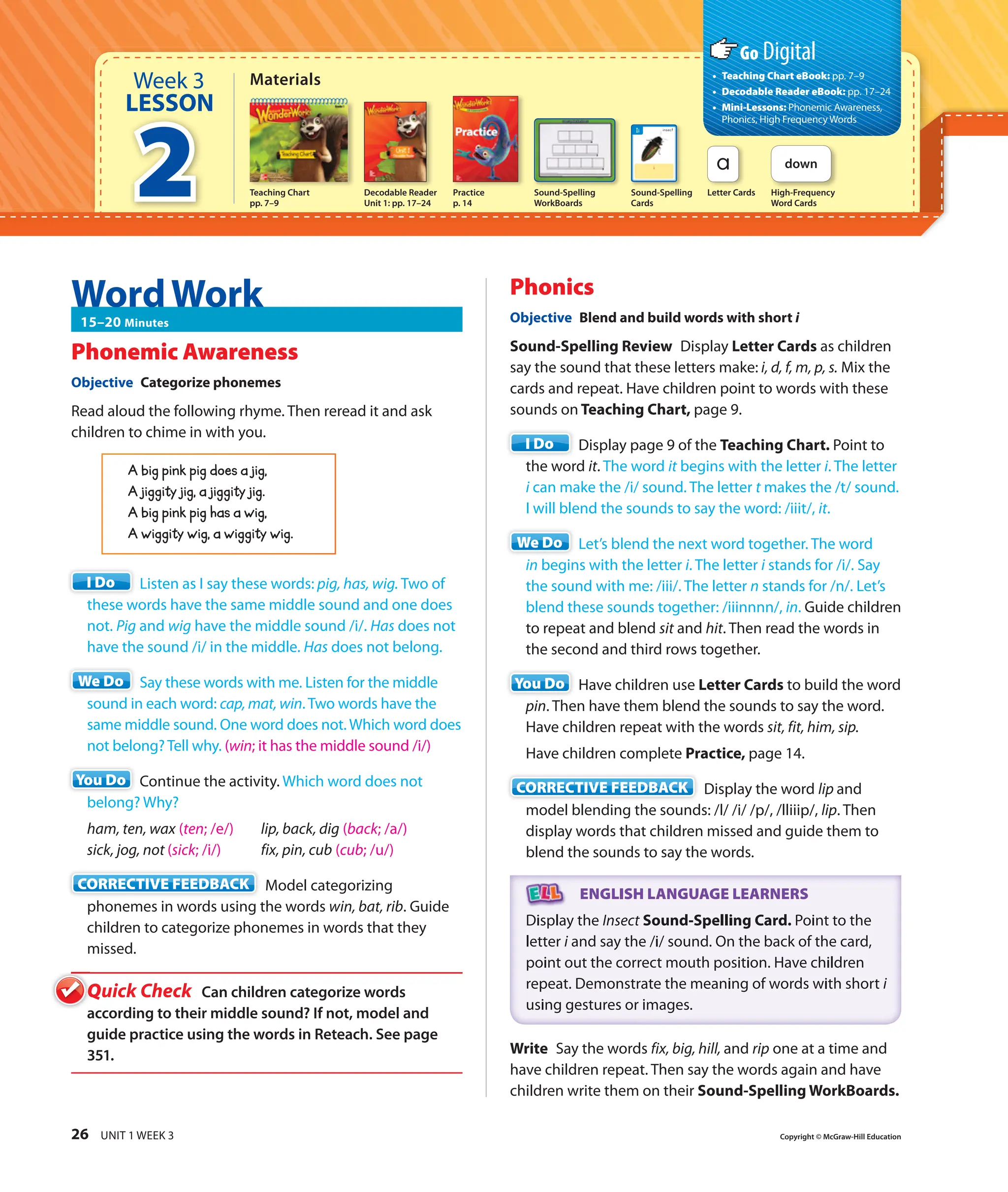 Grade 1 English Wonderworks Teacher Manual | PDF