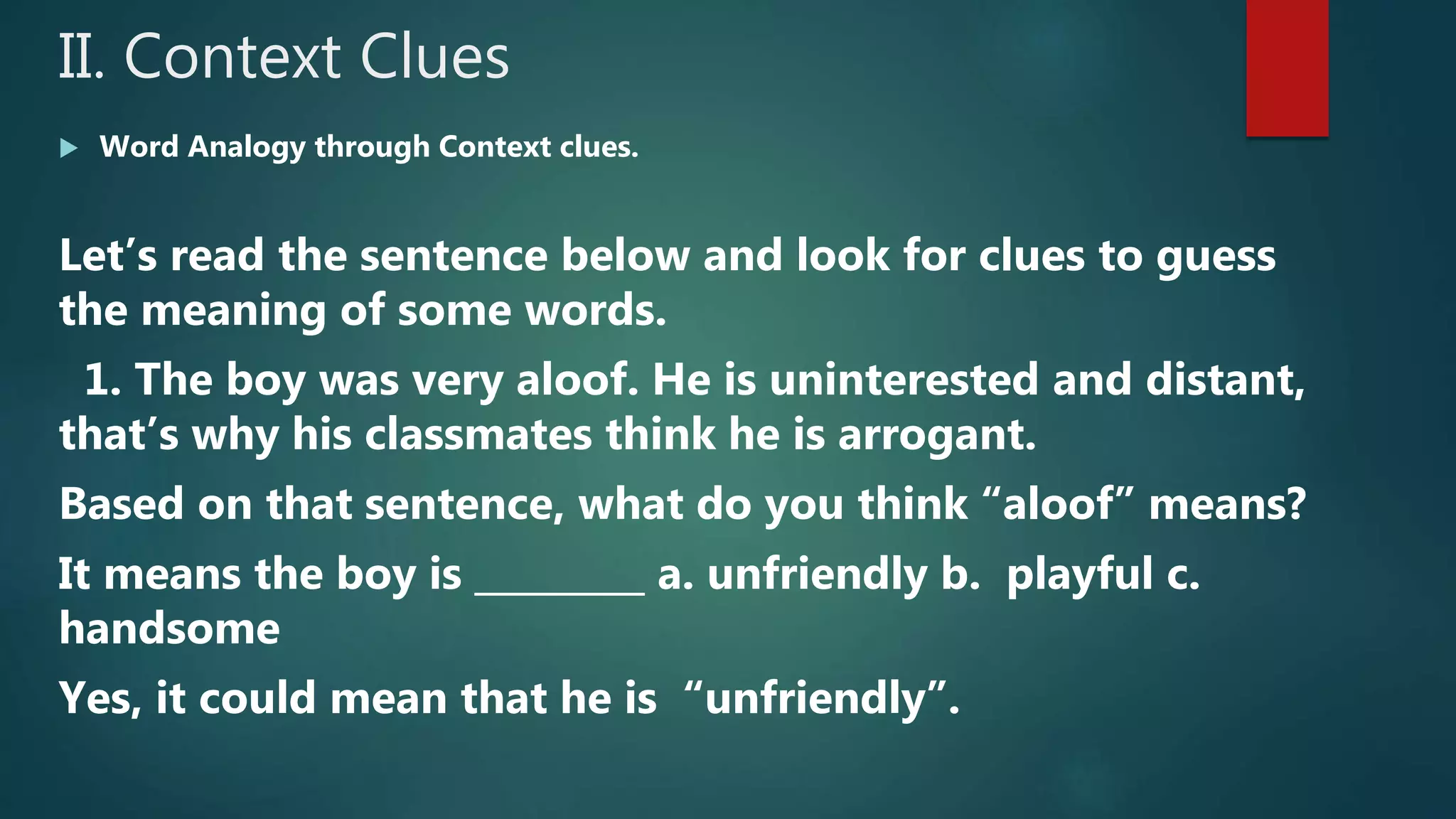 Word Analogy Lesson English First Quarter 2020 | PPTX