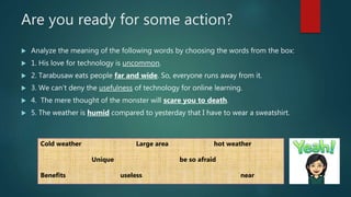 Word Analogy Lesson English First Quarter 2020 | PPTX