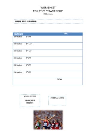 1 worksheets 1 st term 2º eso athletics & fisical conditions | PDF