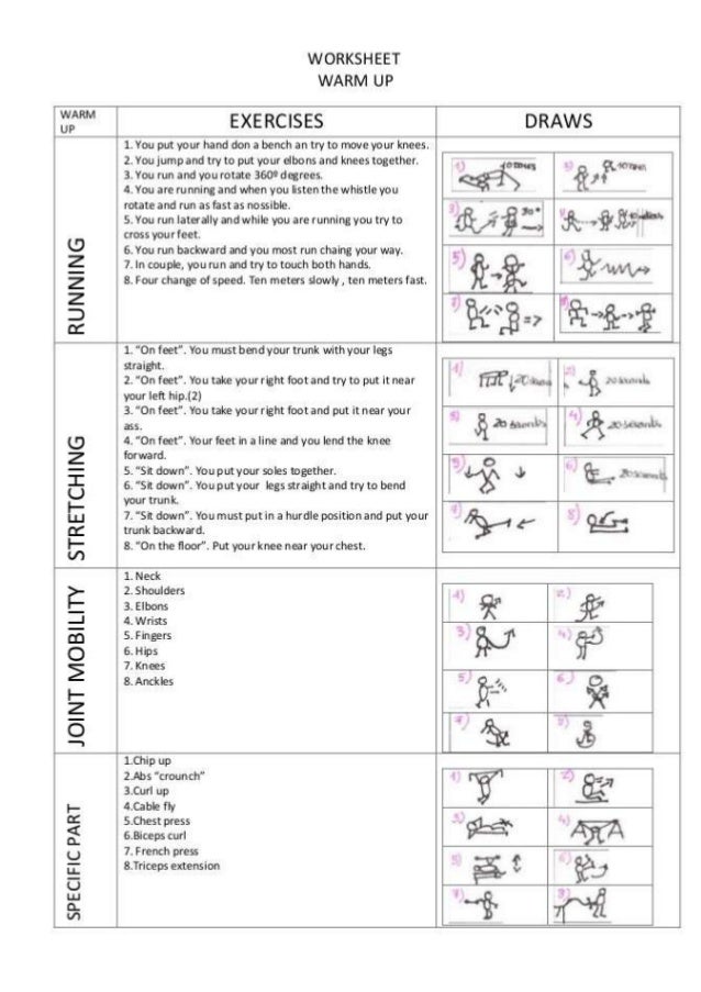 1 worksheets 1 st term 2º eso athletics & fisical conditions